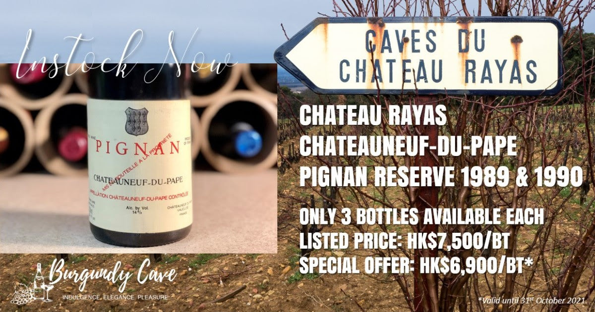 Instock! Aged Chateau Rayas Chateauneuf-Du-Pape Pignan Reserve 1989 ...