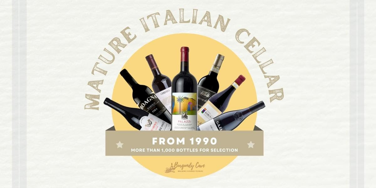 Mature Italian Cellar from 1990, More than 1,000 bottles for selection ...